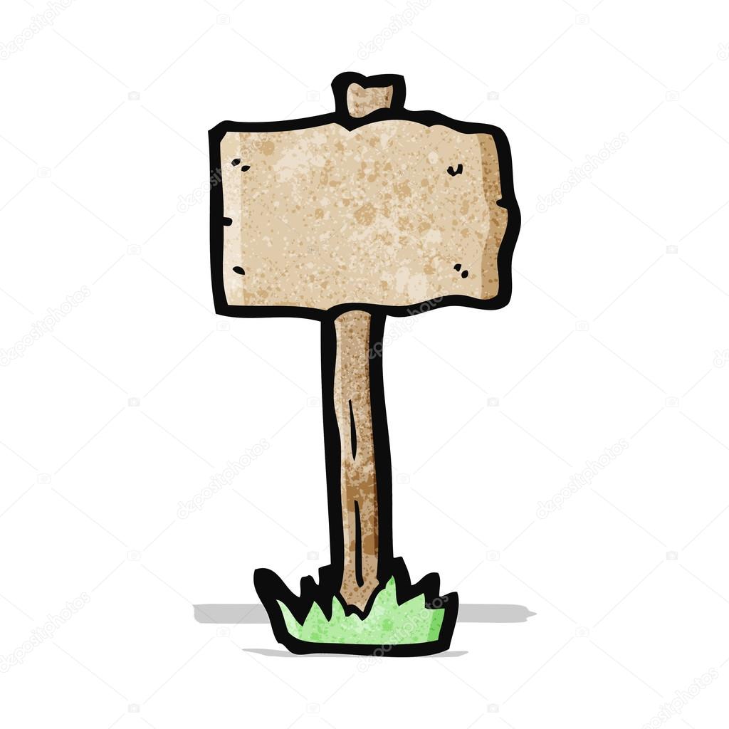 Cartoon blank sign post Stock Vector by ©lineartestpilot 58066781