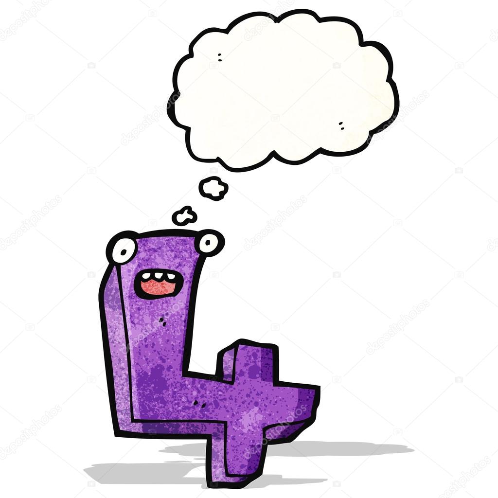 Dibujos animados número cuatro Vector de stock por ©lineartestpilot ...