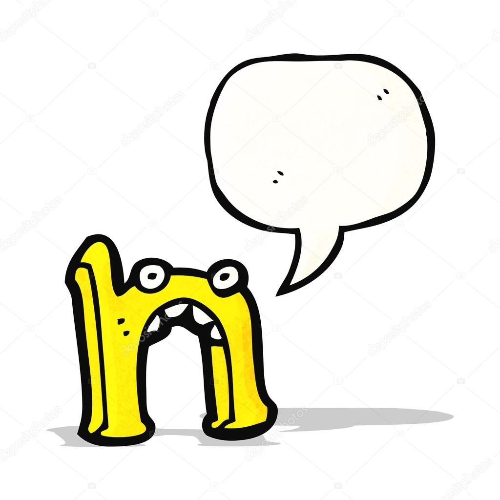 Carta de dibujos animados n Vector de stock #58073885 de ©lineartestpilot