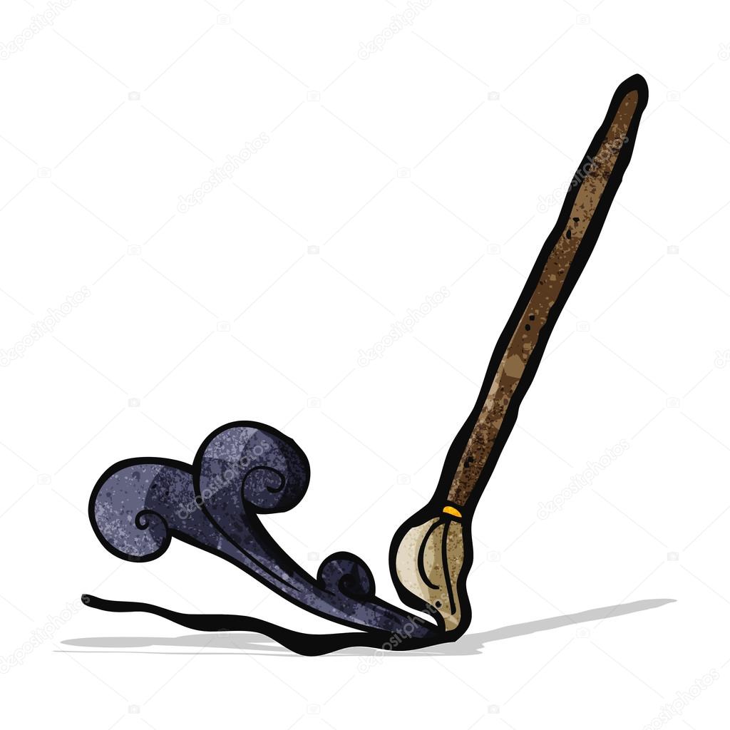 Cartoon calligraphy brush Stock Vector by ©lineartestpilot 58074125