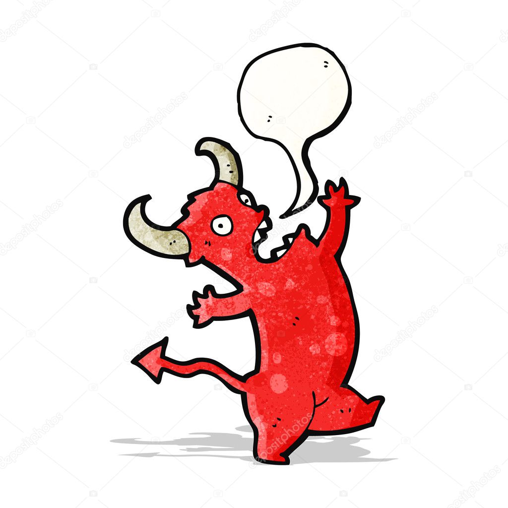 Cartoon dancing devil Stock Vector by ©lineartestpilot 58074421