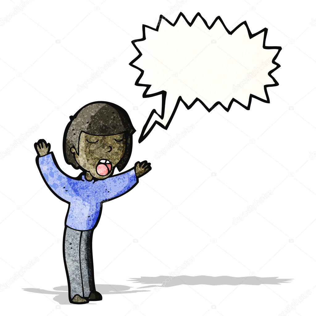 Cartoon shouting man Stock Vector by ©lineartestpilot 59588177