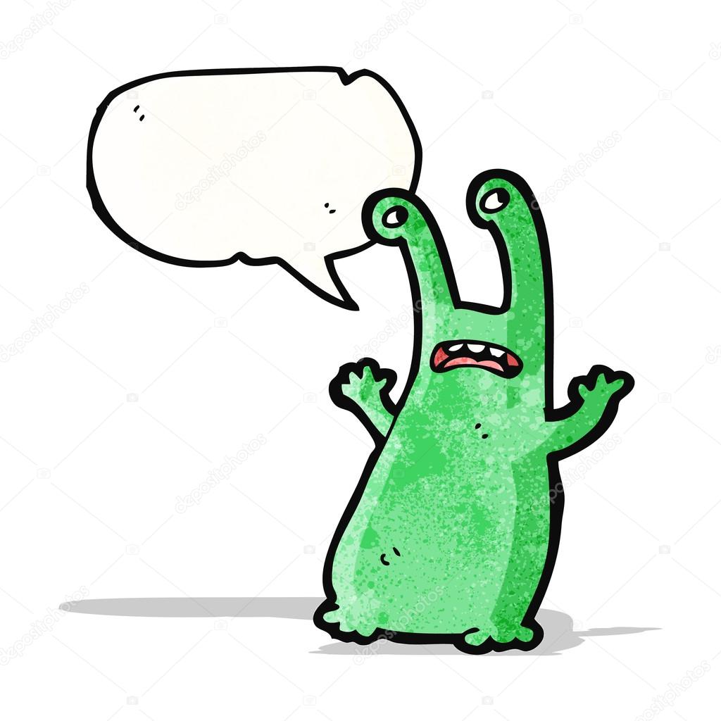 Cartoon alien slug monster Stock Vector Image by ©lineartestpilot #59592275