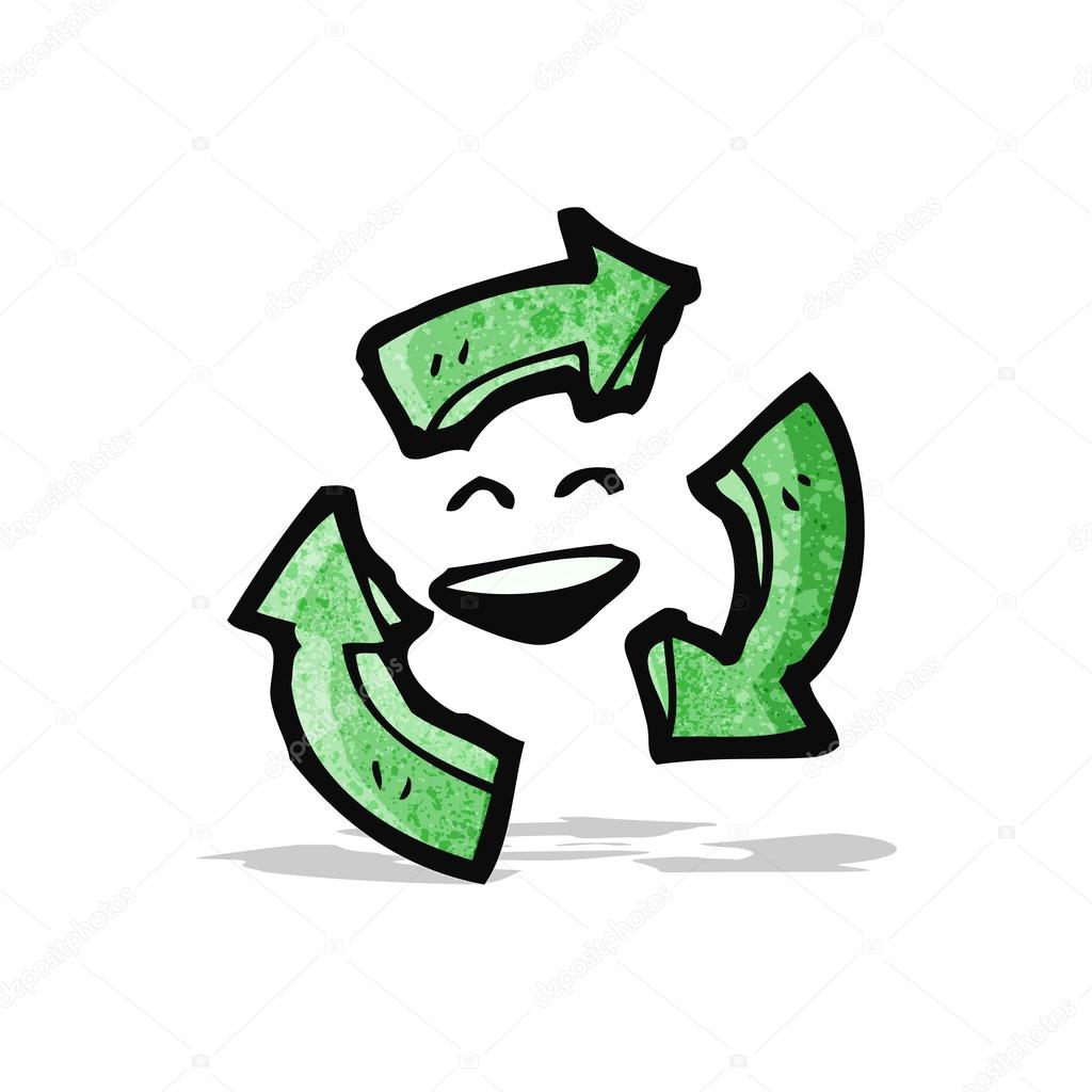 Cartoon recycling symbol Stock Vector Image by ©lineartestpilot #59596303