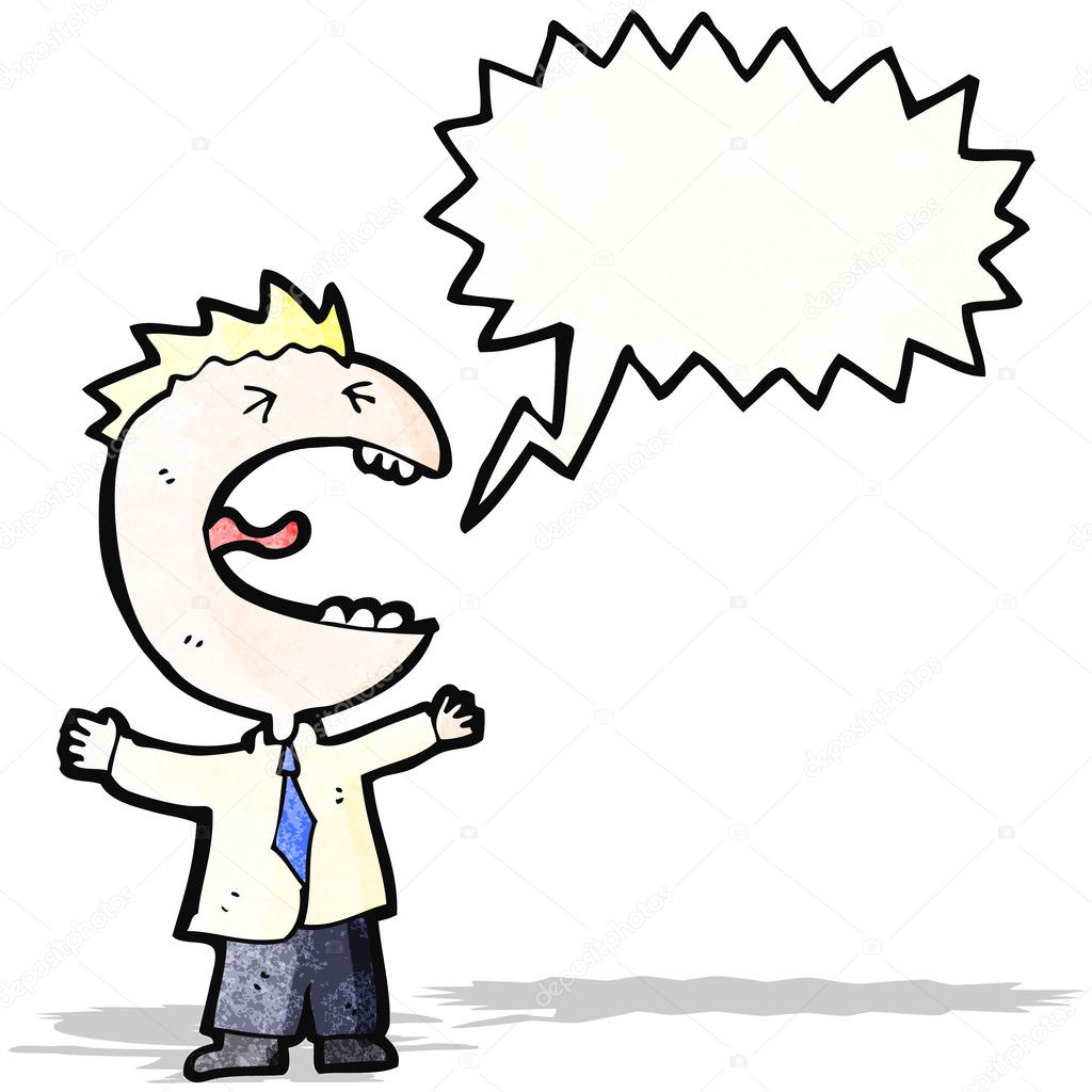 Shouting man cartoon Stock Vector by ©lineartestpilot 59601259