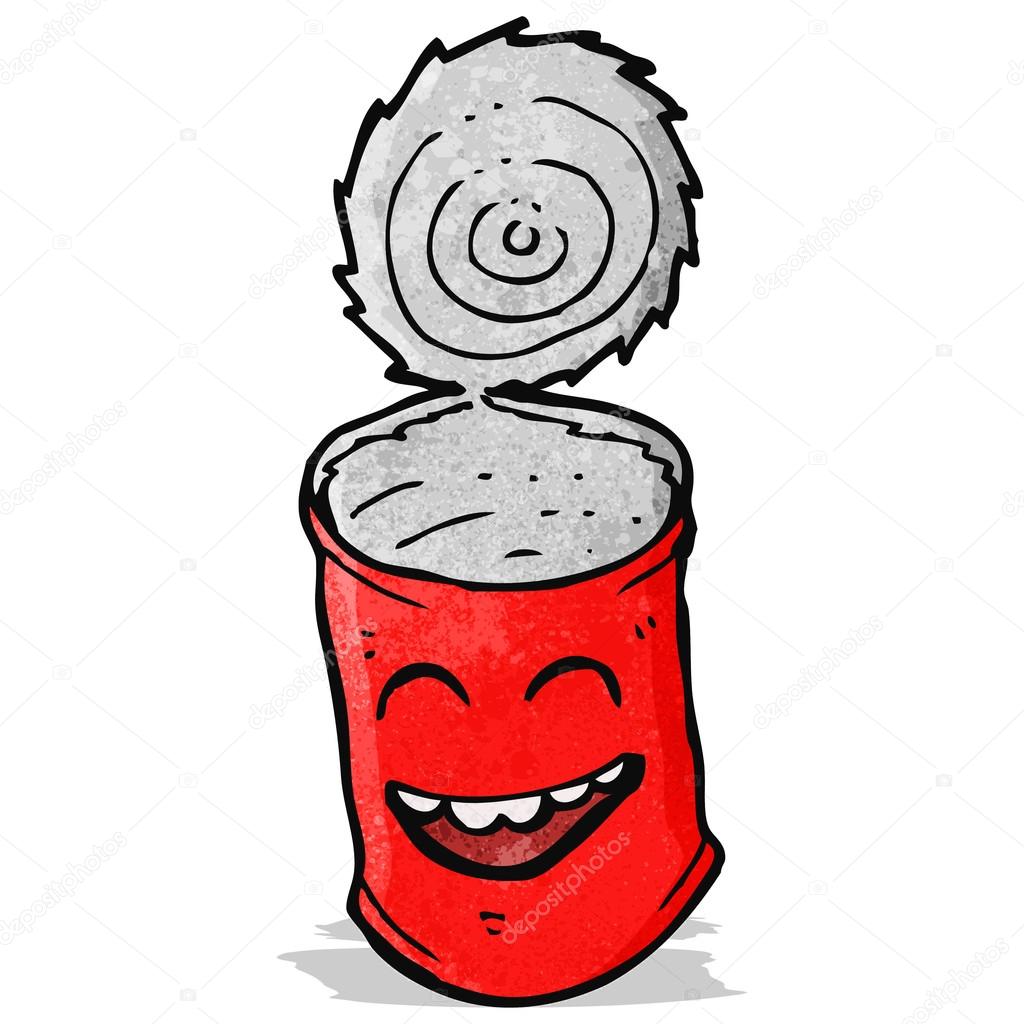 Lata Dos Desenhos Animados, Antes E Depois Da Compressão Ilustração ...