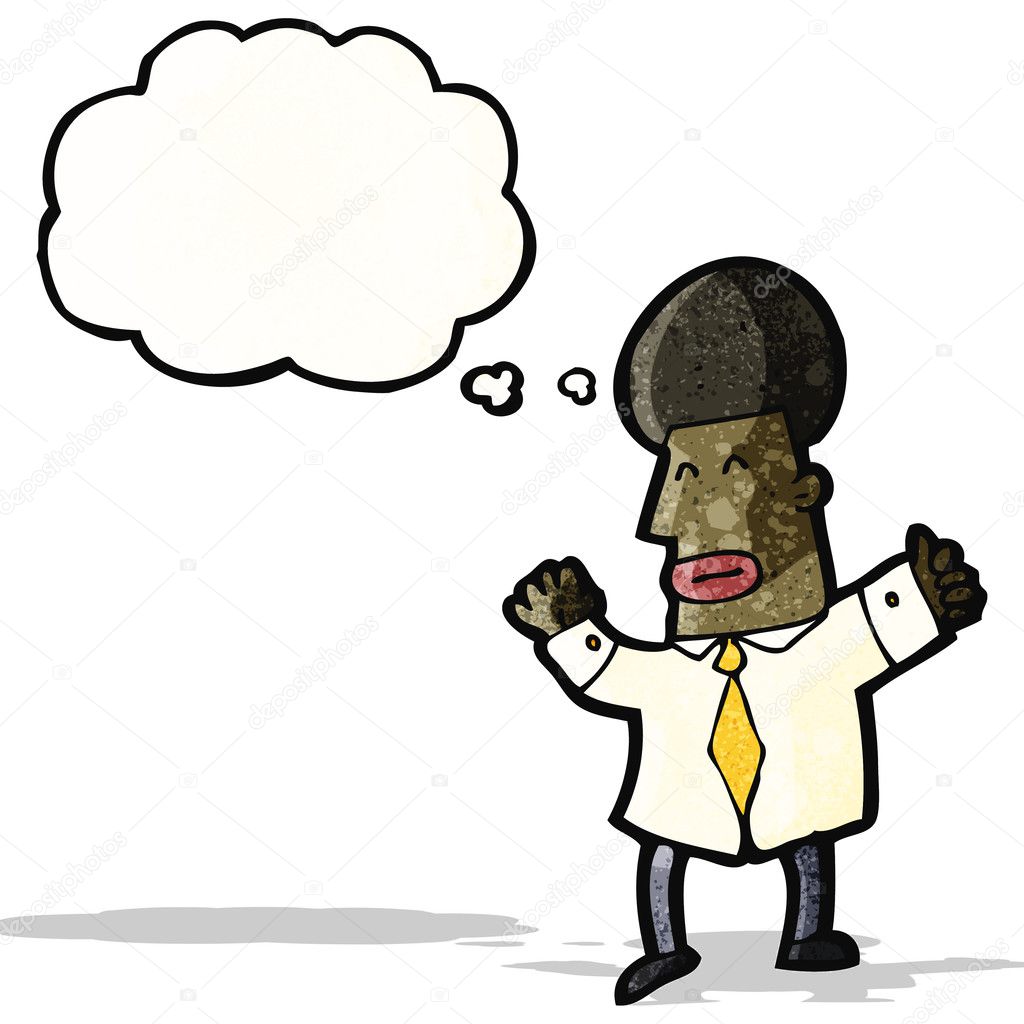 Cartoon man thinking Stock Vector by ©lineartestpilot 59603813