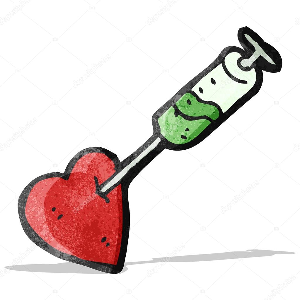 Cartoon injection in heart Stock Vector Image by ©lineartestpilot #59619445