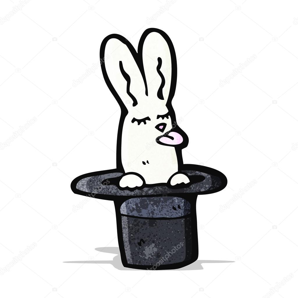 Cartoon rabbit in top hat Stock Vector by ©lineartestpilot 59621207