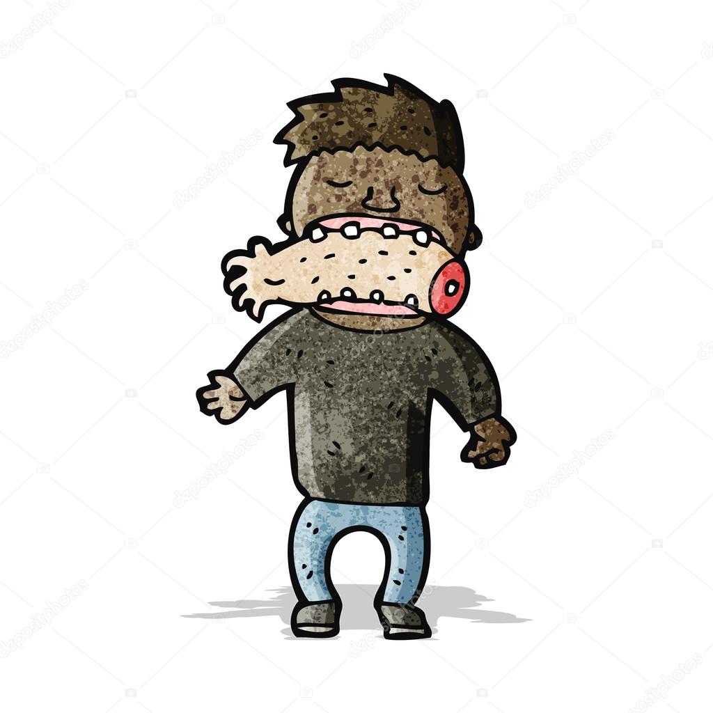 Cartoon cannibal man Stock Vector by ©lineartestpilot 59621917