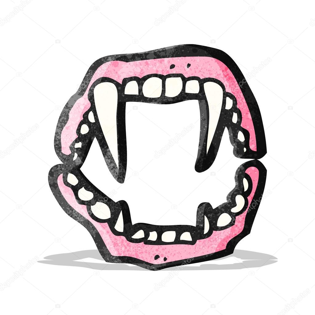 Vampire teeth cartoon Stock Vector by ©lineartestpilot 59624771