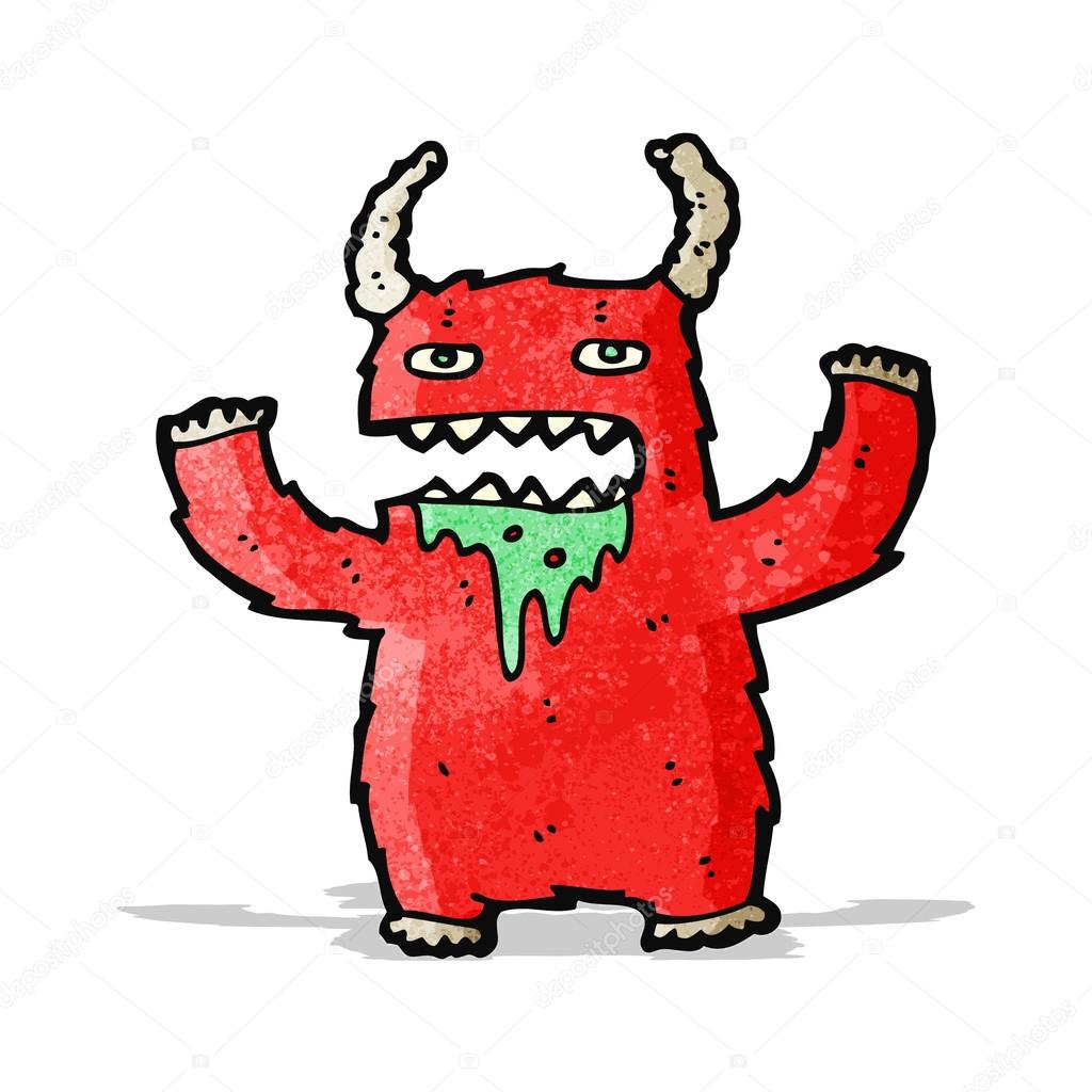 Cartoon hairy monster Stock Vector by ©lineartestpilot 59627863