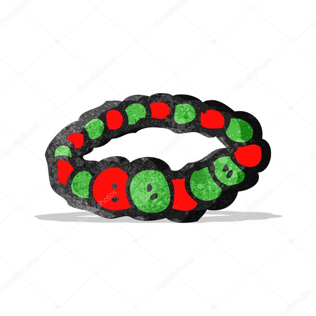 pulsera de perlas de dibujos animados — Vector de stock ...