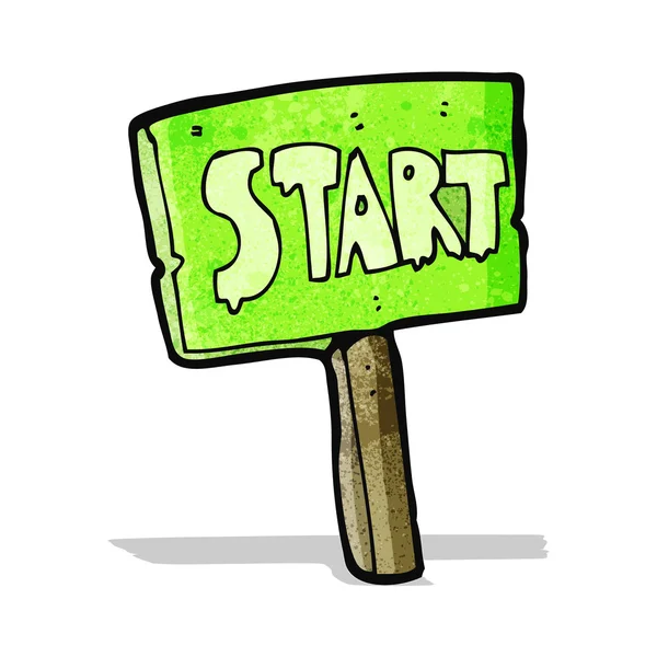 Cartoon start sign Stock Vector by ©lineartestpilot 20009491