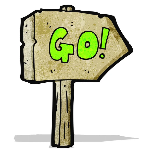 Inicio de carrera de dibujos animados signo Imagen Vectorial de ...