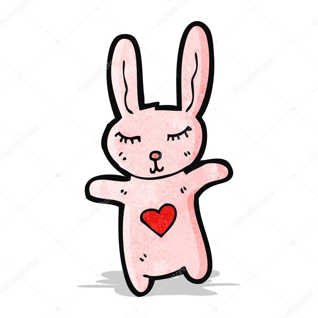 Conejo rosa de dibujos animados 2024