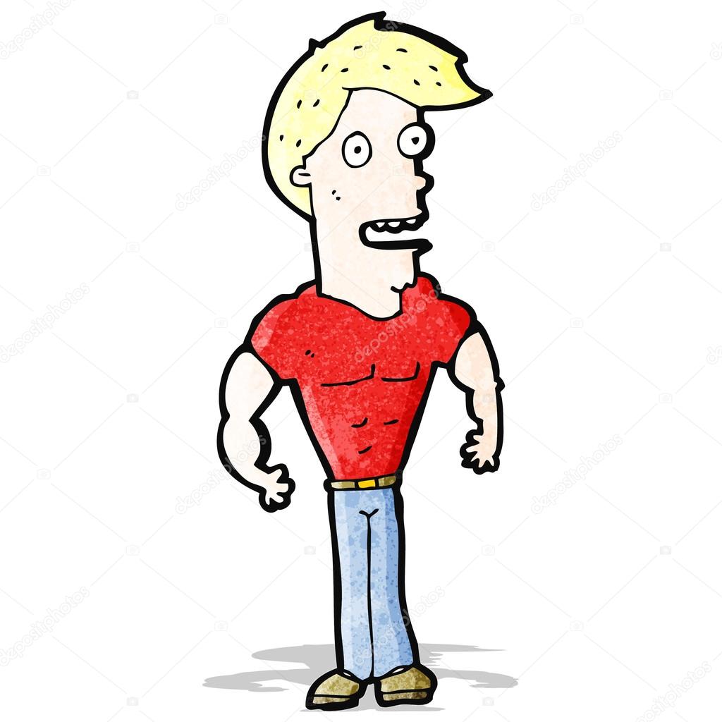 Cartoon muscle man Stock Vector by ©lineartestpilot 59646191