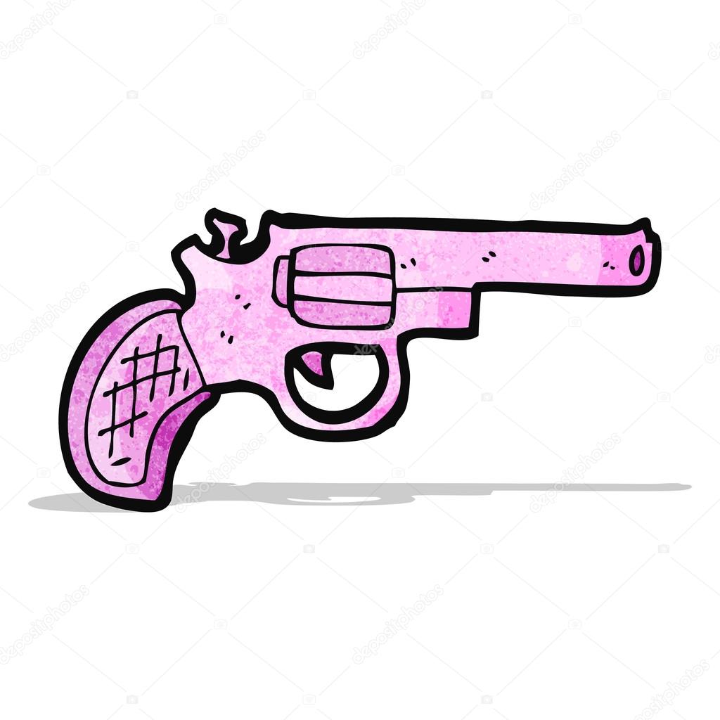 Cartoon pink pistol Stock Illustration by ©lineartestpilot #59647999