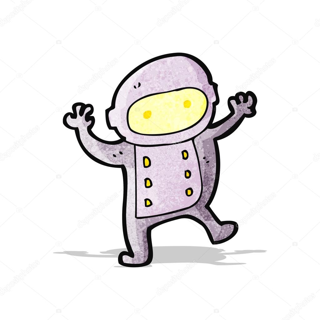 Cartoon little spaceman Stock Vector by ©lineartestpilot #59648105