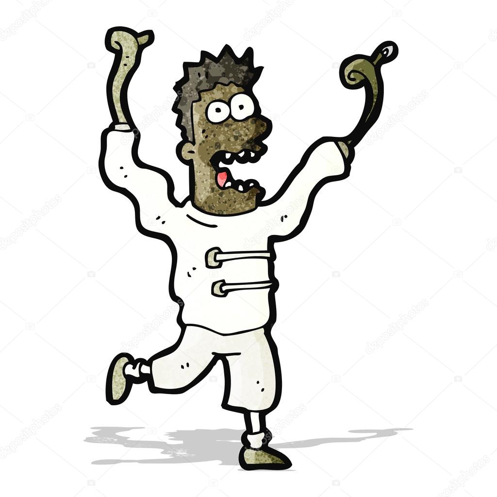 Crazy Person Cartoon