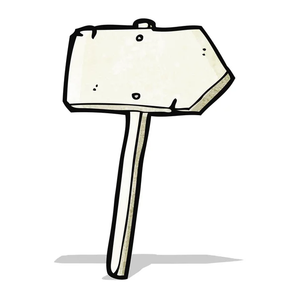 Cartoon blank sign post — Stock Vector © lineartestpilot #21530089