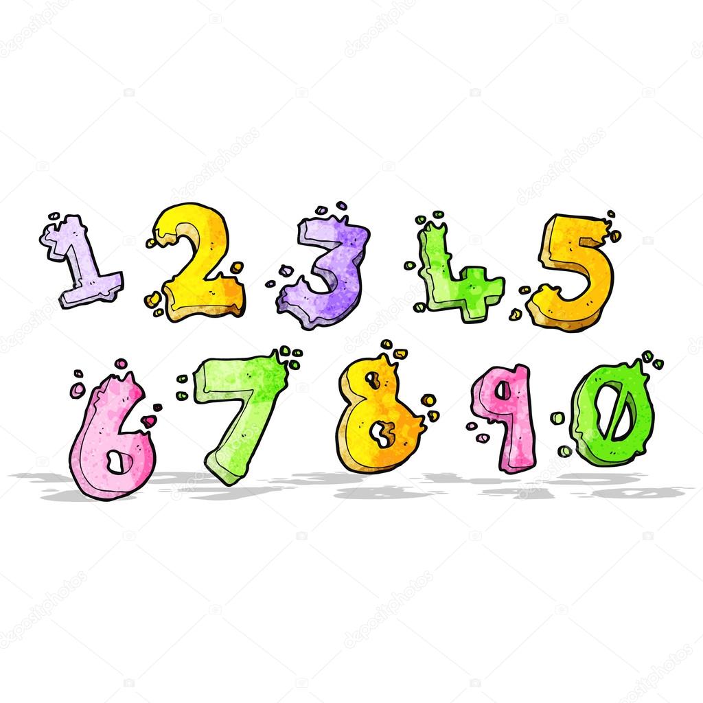 Números de dibujos animados Vector de stock #59662939 de ©lineartestpilot