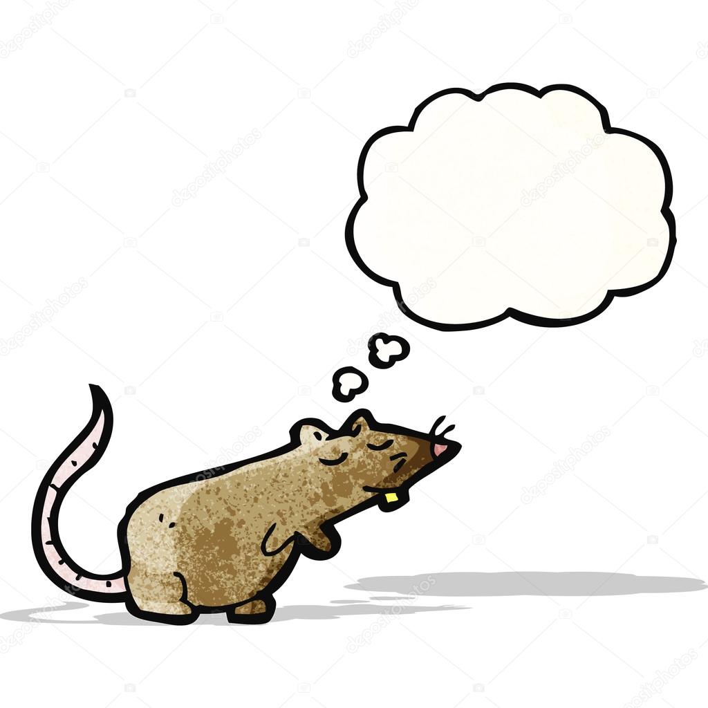 Cartoon rat with thought bubble Stock Vector Image by ©lineartestpilot ...