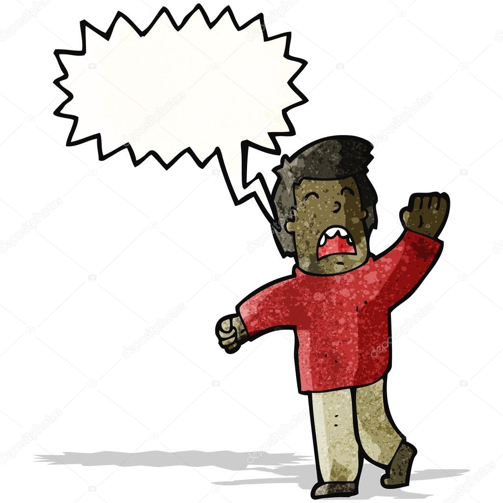 Cartoon shouting man Stock Vector by ©lineartestpilot #61157823