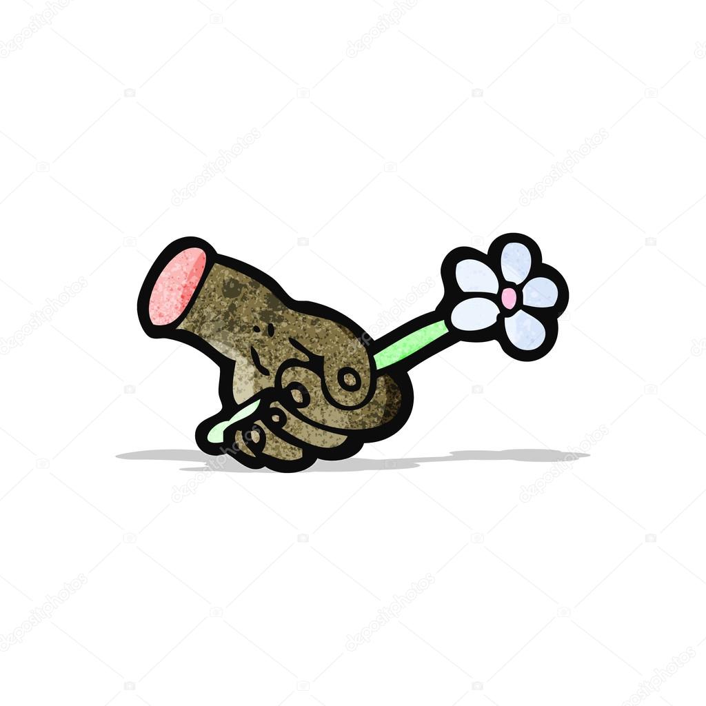 Cartoon hand holding flower Stock Vector Image by ©lineartestpilot ...