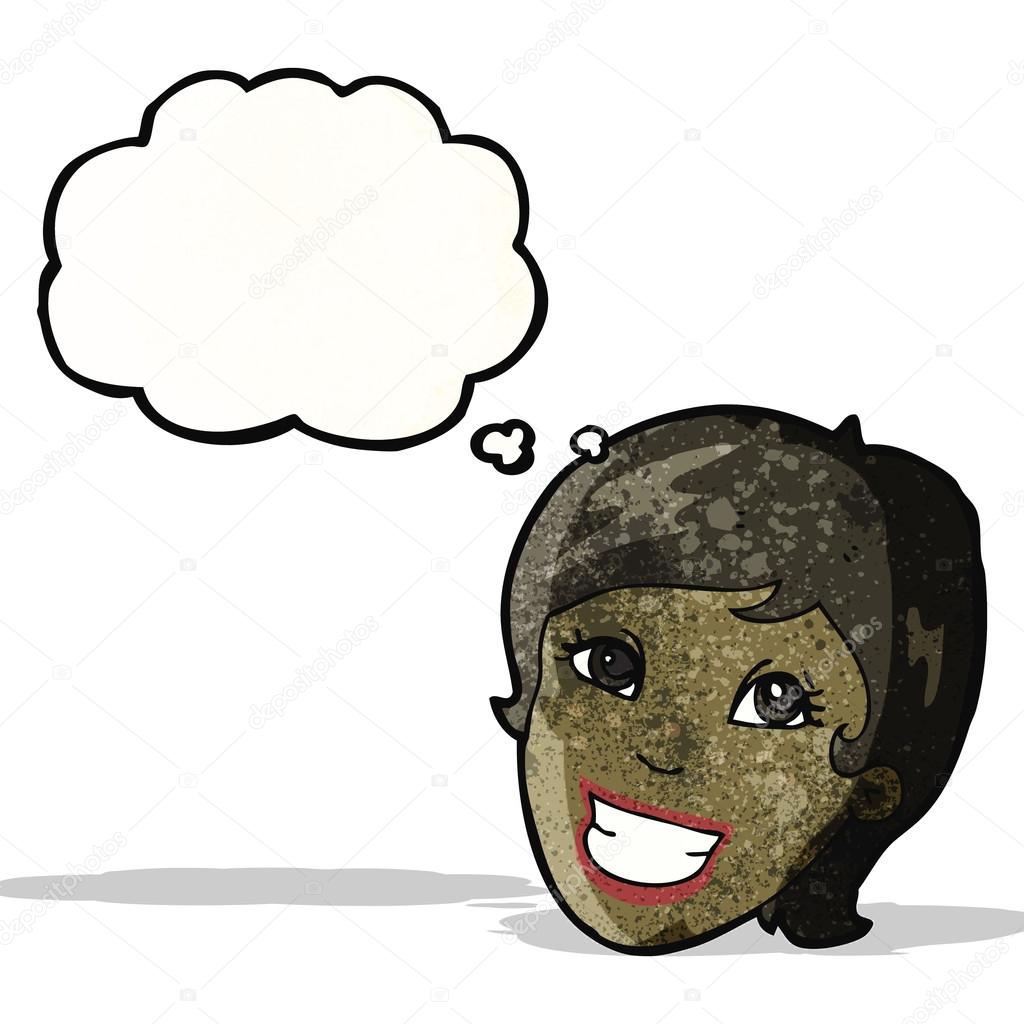 Grinning woman's face cartoon Stock Vector Image by ©lineartestpilot ...