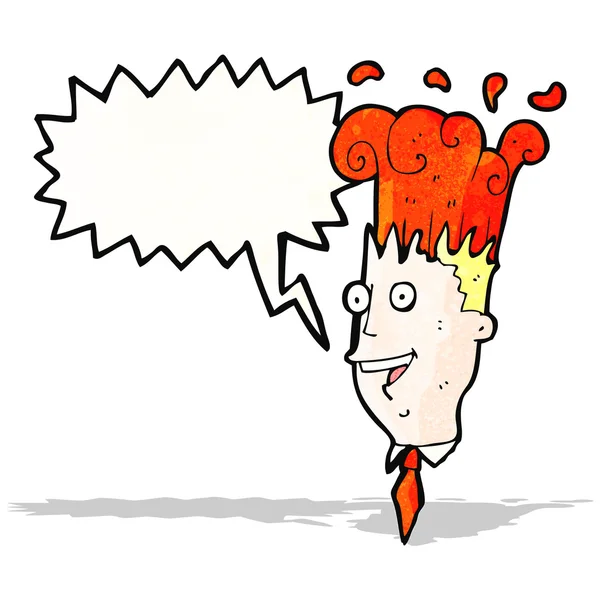 Cartoon exploding head man — Stock Vector © lineartestpilot #61166109