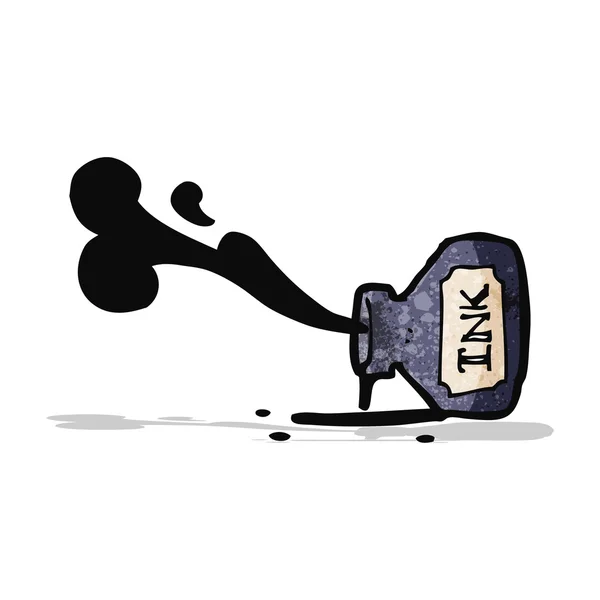 Spilled ink pot cartoon — Stock Vector © lineartestpilot #19892213