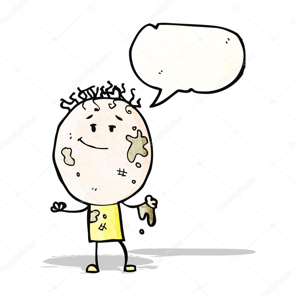 Cartoon muddy boy Stock Vector by ©lineartestpilot 61160099