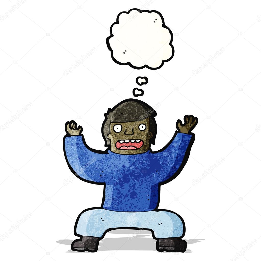 Cartoon man squatting | Cartoon man squatting — Stock Vector ...