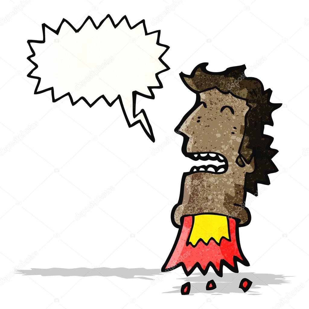 Cartoon exploding rocket stress head man Stock Vector by ...