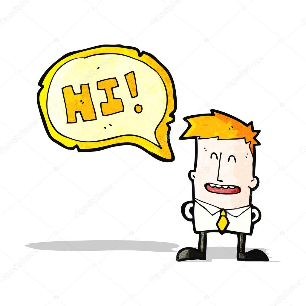 Niño de dibujos animados saludando — Archivo Imágenes Vectoriales #61163341