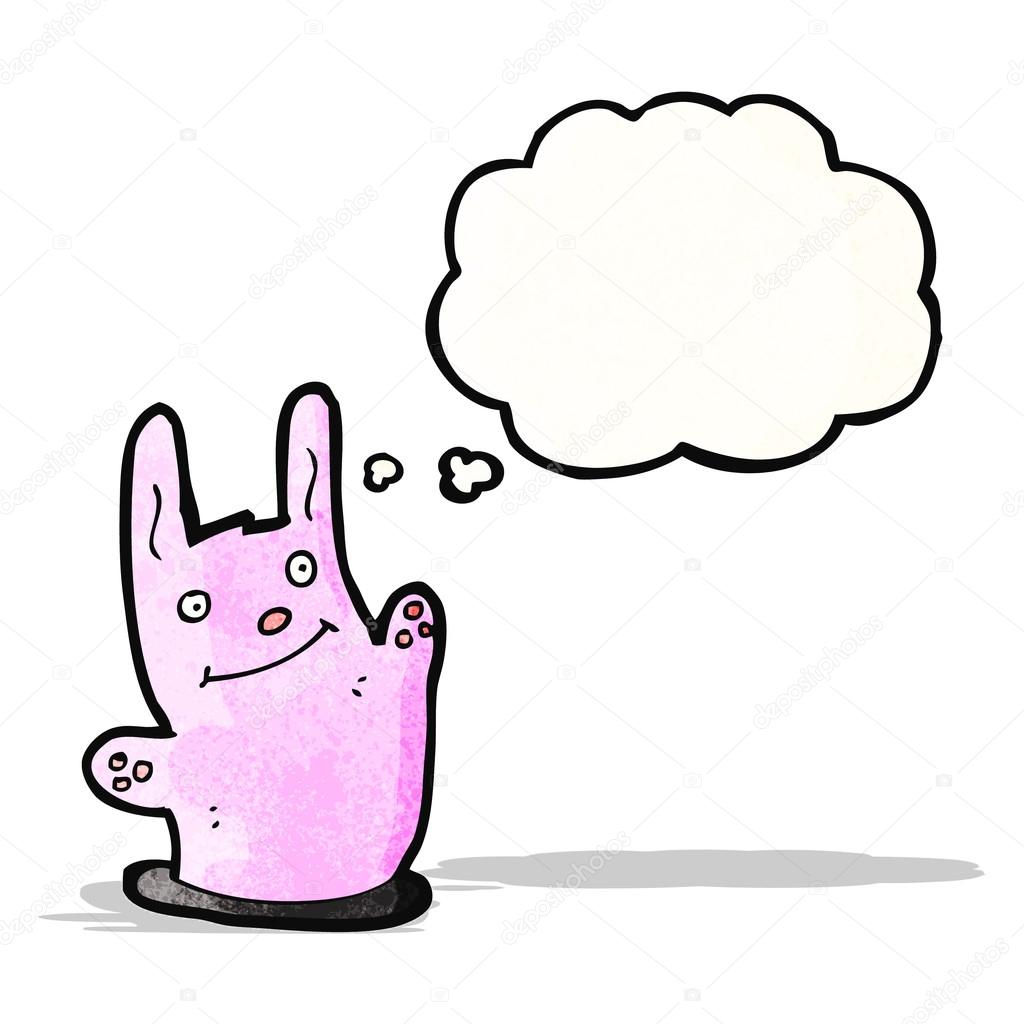 Cartoon pink rabbit Stock Vector by ©lineartestpilot 61166299
