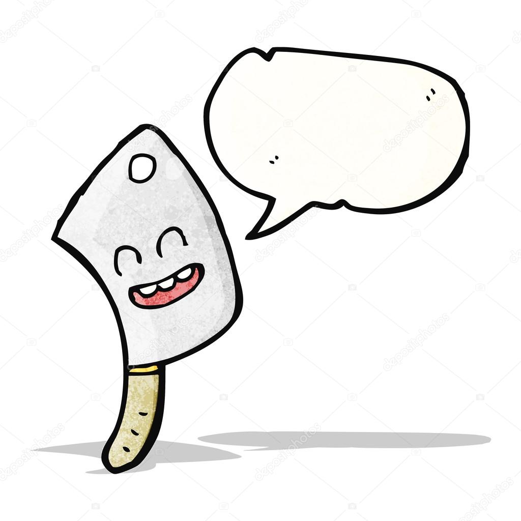 Cartoon meat cleaver character Stock Vector by ©lineartestpilot 61167771