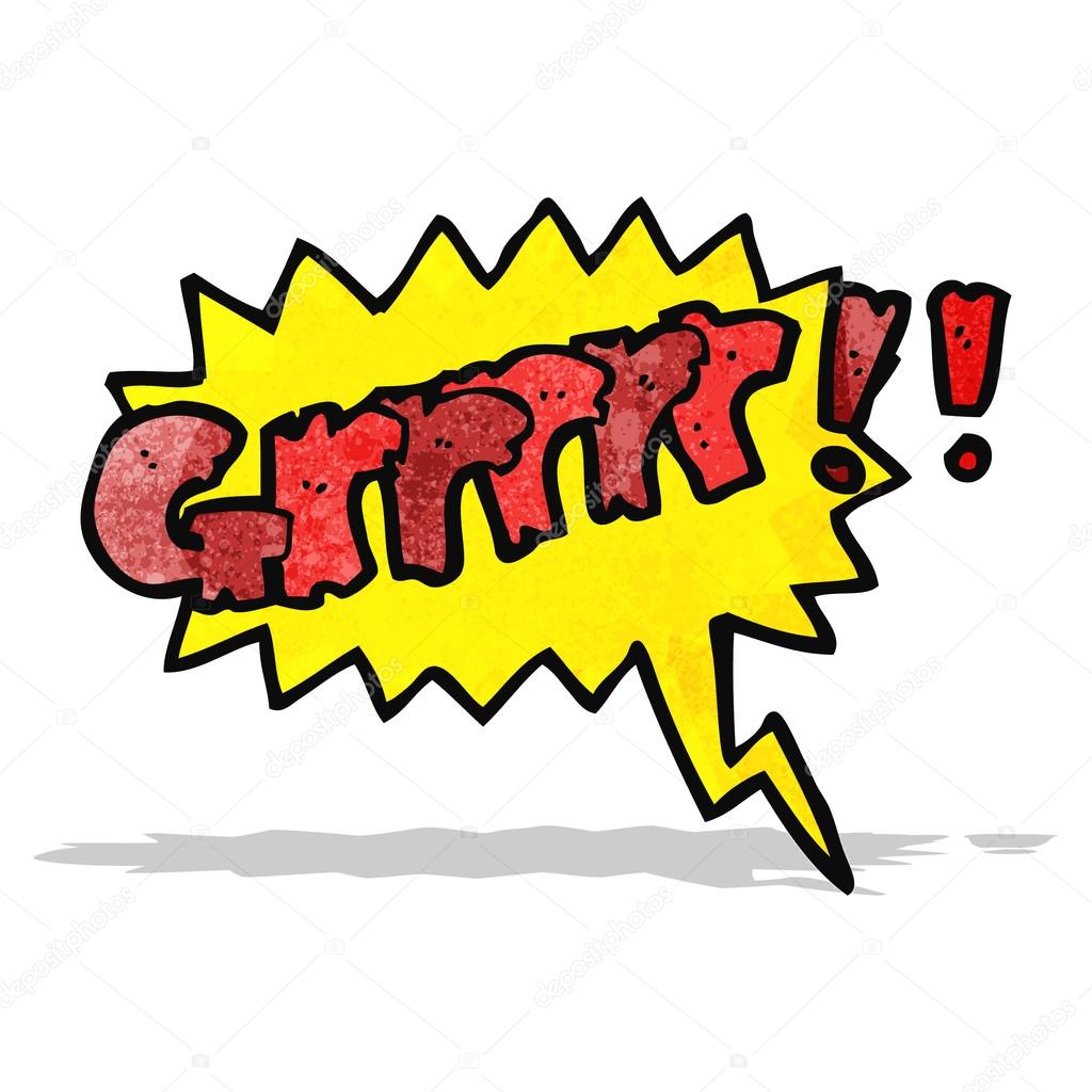 Cartoon comic book growl Stock Vector by ©lineartestpilot 61167805