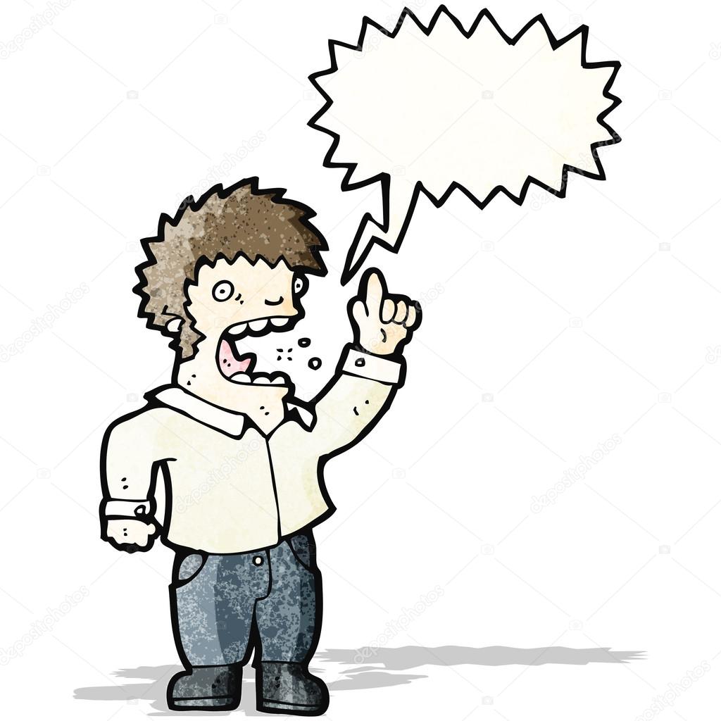 Cartoon shouting man Stock Vector by ©lineartestpilot 61168321