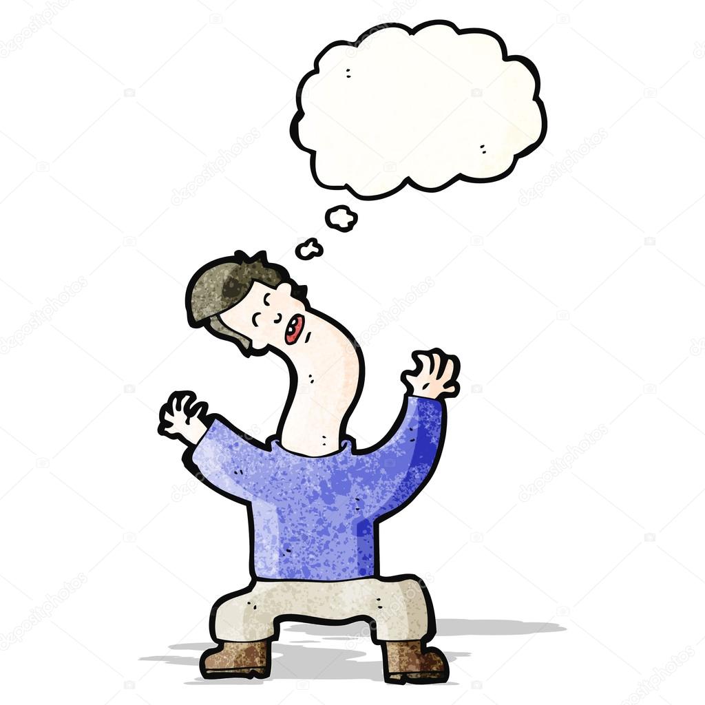 Cartoon mutant snake neck man Stock Vector by ©lineartestpilot 61169261