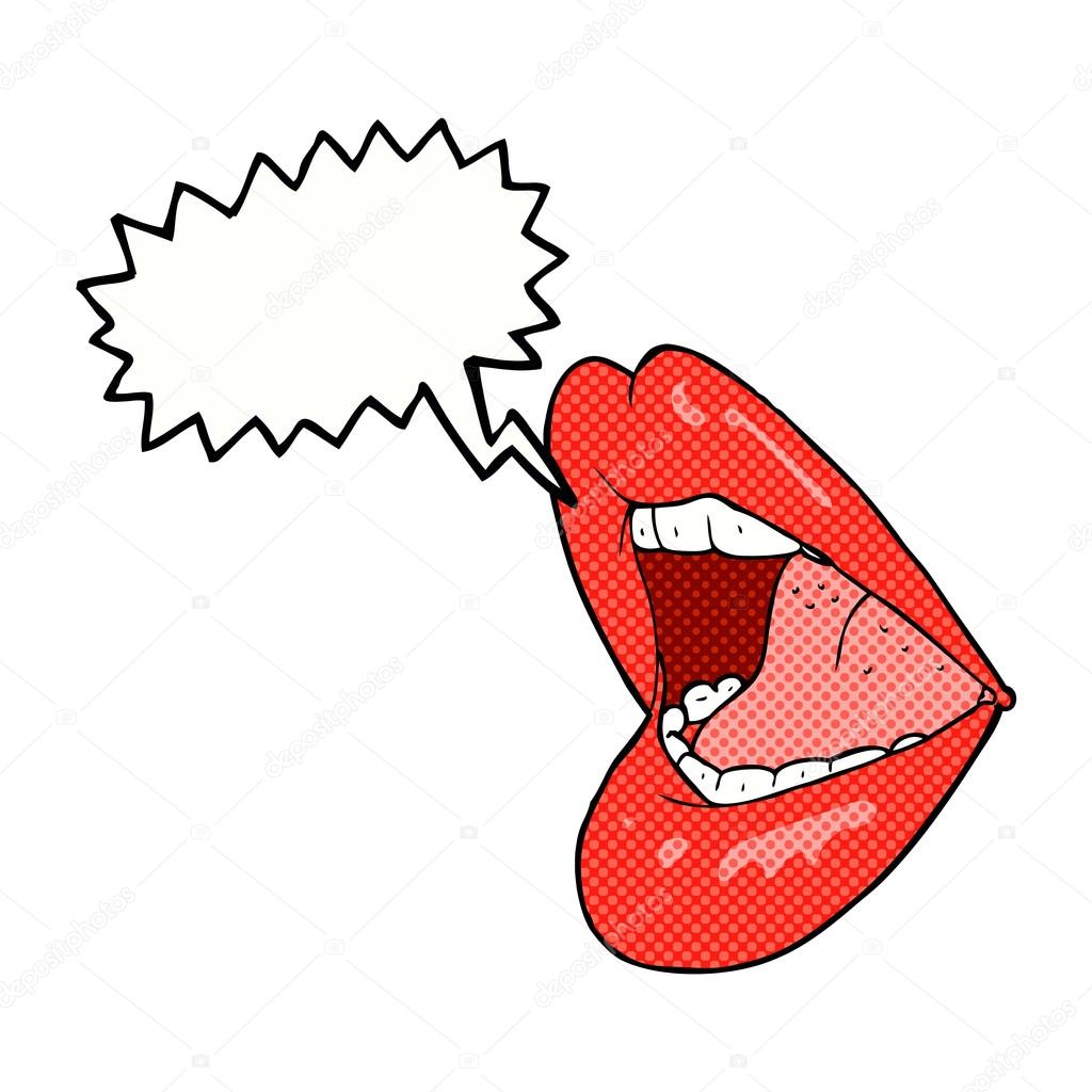 Lips Side View Cartoon
