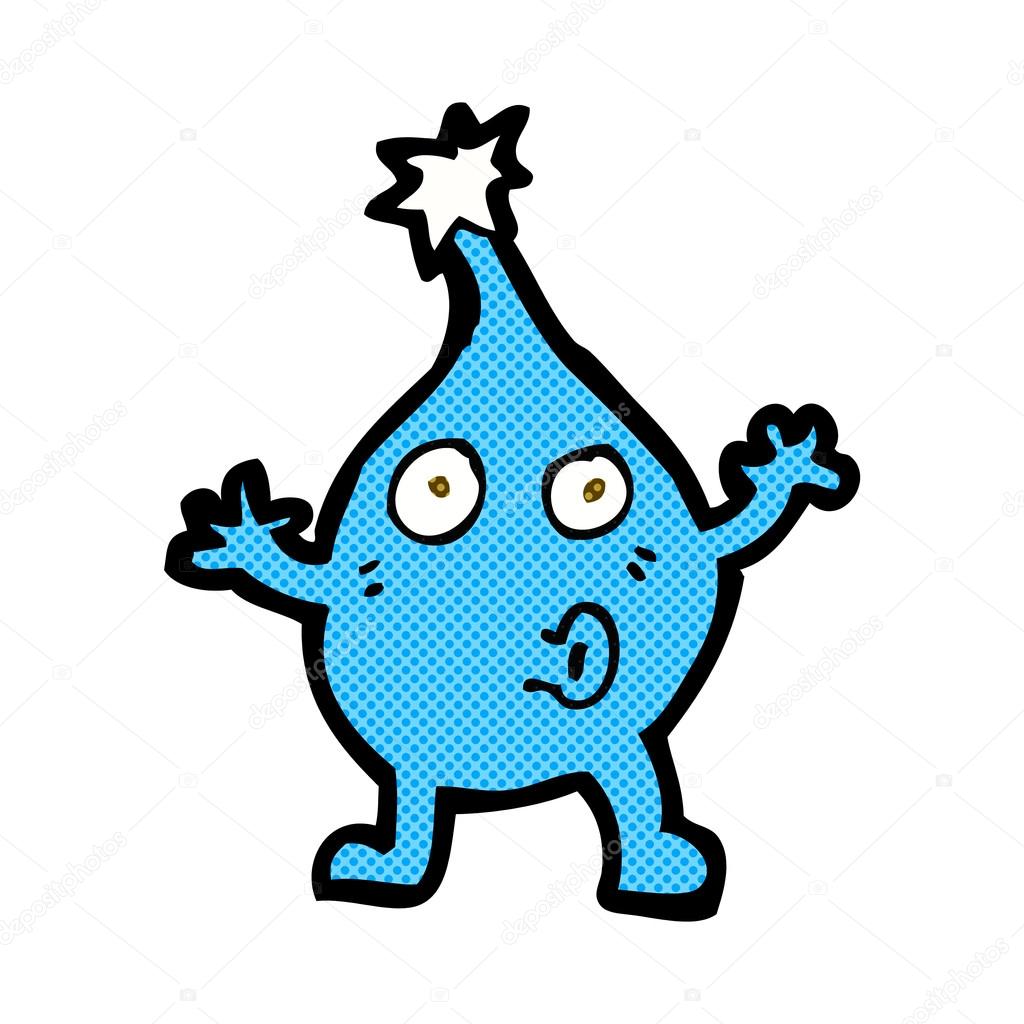 Comic cartoon funny water drop character Stock Vector Image by ...