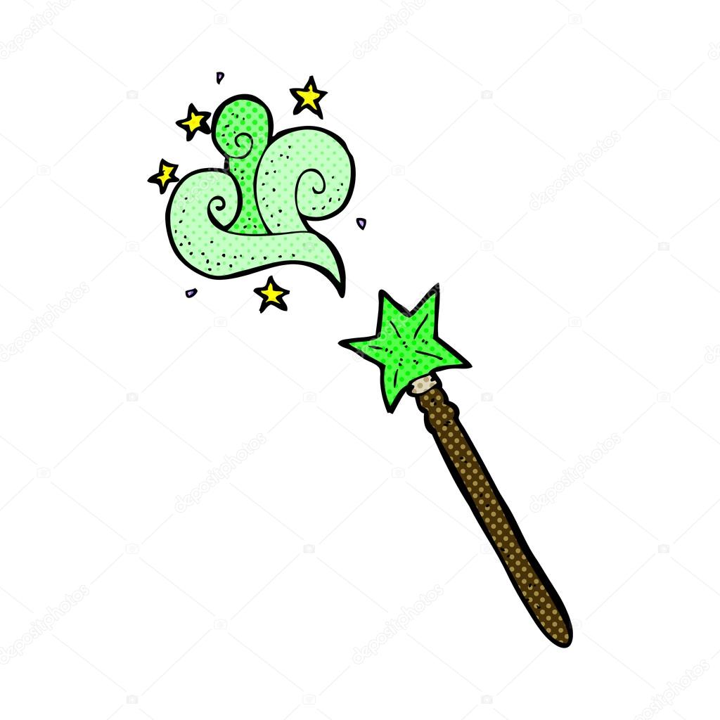 Comic cartoon magic wand Stock Vector by ©lineartestpilot 73588523