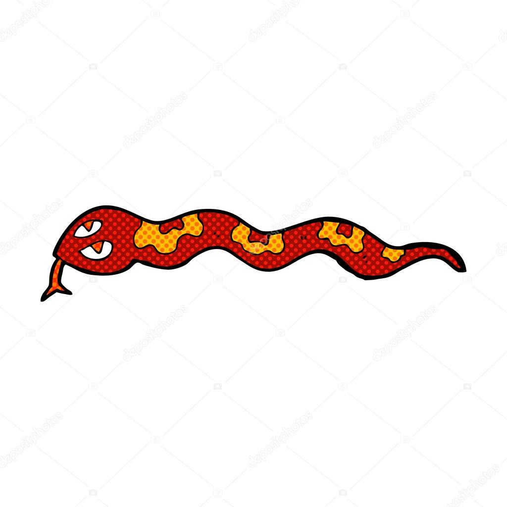 Comic cartoon hissing snake Stock Vector by ©lineartestpilot 73591229