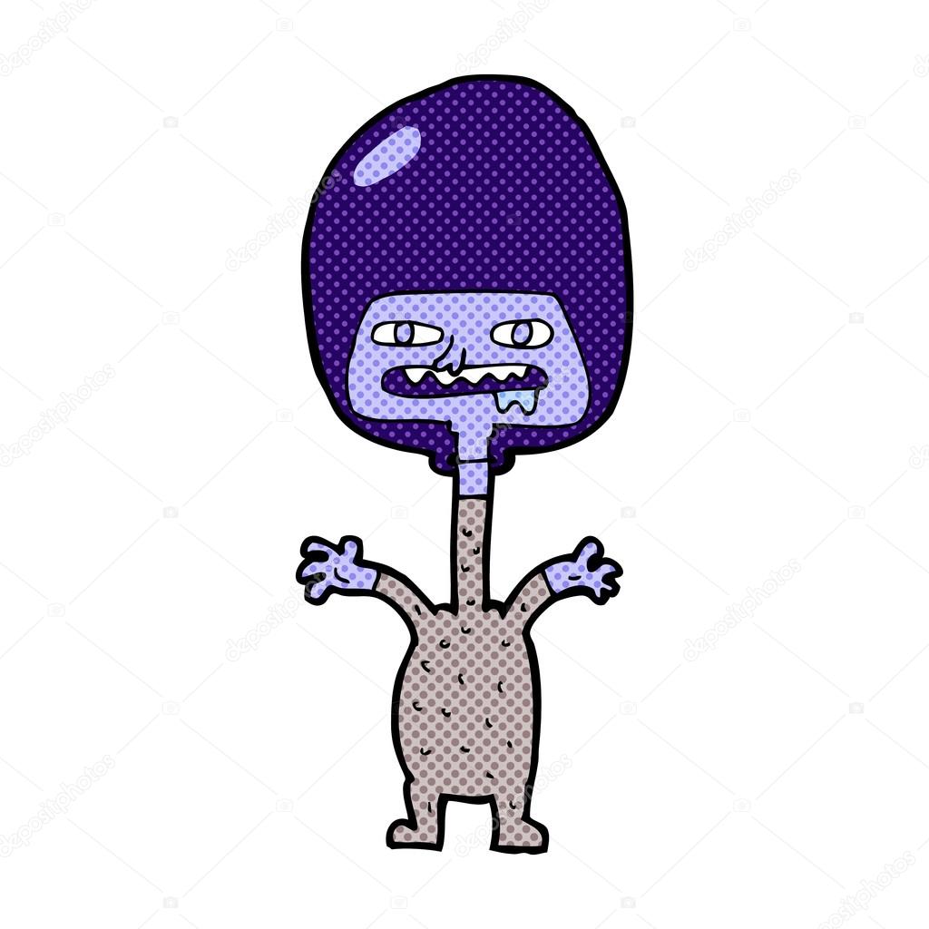 Comic cartoon space alien Stock Vector Image by ©lineartestpilot #73598241