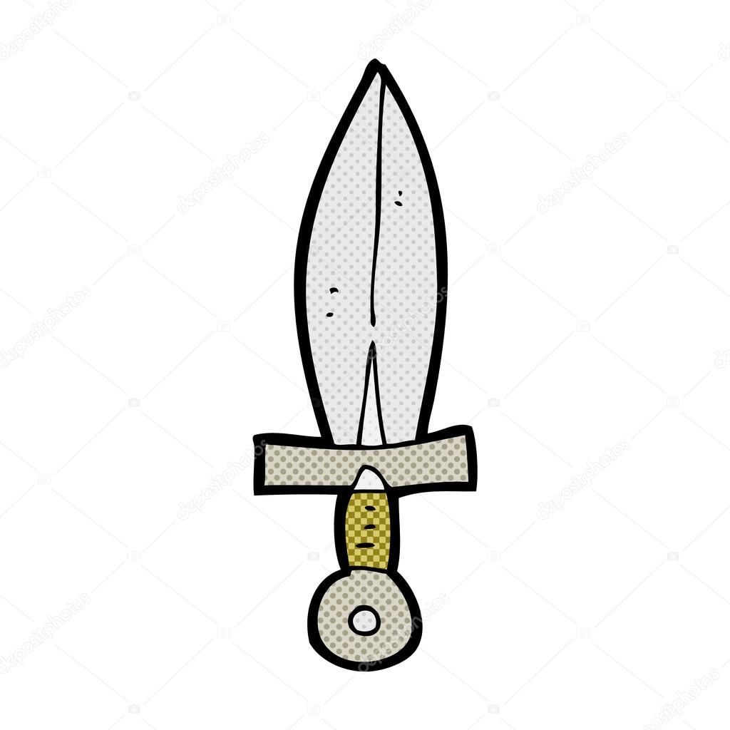 Comic cartoon old dagger Stock Vector Image by ©lineartestpilot #73599695