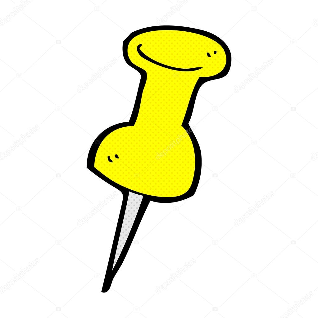 Comic cartoon drawing pin Stock Vector Image by ©lineartestpilot #73744367
