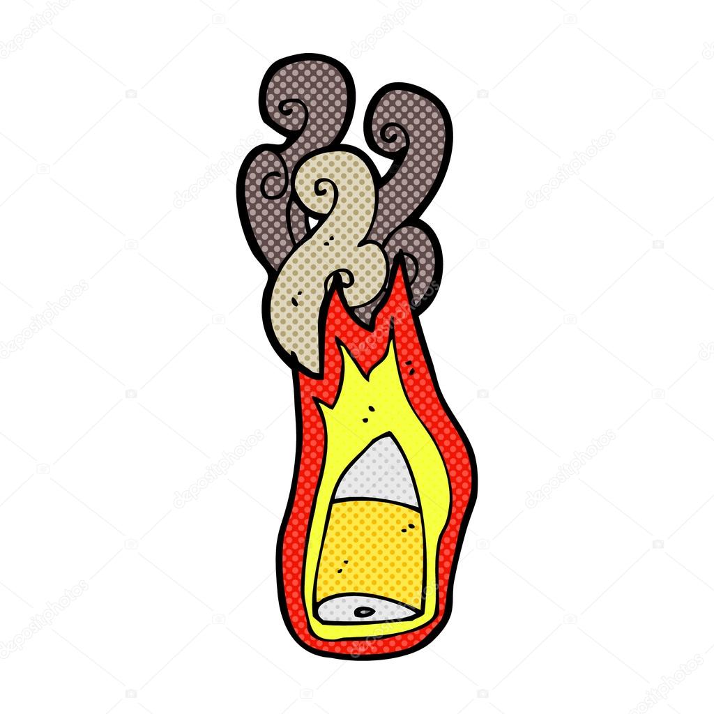 Comic cartoon flaming bullet Stock Illustration by ©lineartestpilot ...