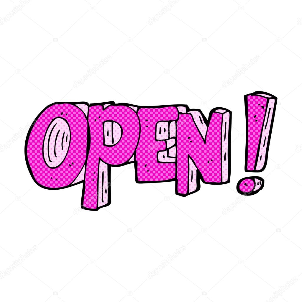 Comic cartoon open symbol Stock Vector by ©lineartestpilot 73746383